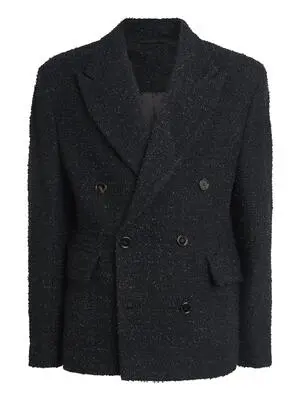 Séfr Akando Tacca Cotton-blend Bouclé Blazer - Black