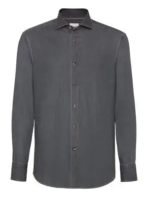 Brunello Cucinelli Denim Shirt - Black