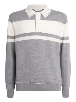 Simkhai Wool Stripe Rugby Shirt - Grey