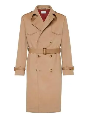 Brunello Cucinelli Cashmere Belted Trench Coat - Beige