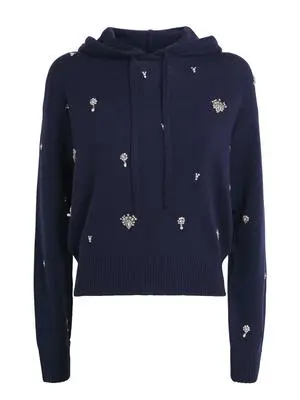 Simkhai Wool-cashmere Embellished Hoodie - Navy