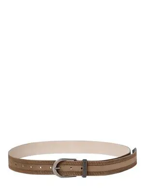 BRUNELLO CUCINELLI Suede Textured Belt