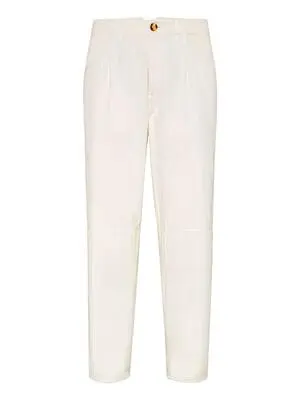Brunello Cucinelli Cotton Cargo Trousers - White