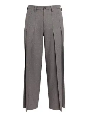 Issey Miyake Tweed Pleated Trousers - Grey