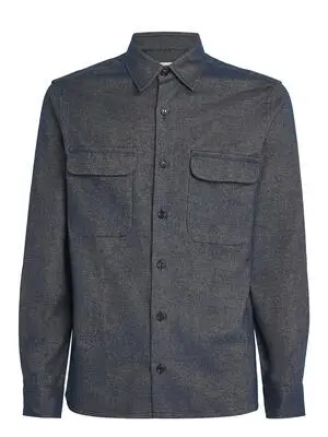 SANDRO Sandro Paris Flannel Twin-Pocket Shirt