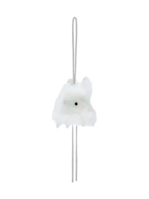 Loewe Shearling Snow Bunny Puzz Bag Charm - White