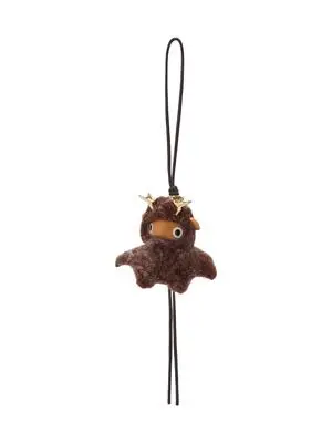 Loewe Shearling Deer Puzz Bag Charm - Brown