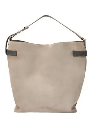 Brunello Cucinelli Suede Shoulder Bag - Brown
