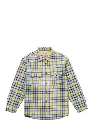 Supreme True Religion Quilted Lined Plaid Flannel Shirt - Yellow