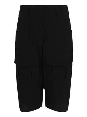 Givenchy Silk Cargo Shorts - Black