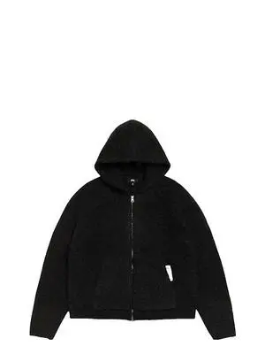 StÜssy Chunky Knit Zip-up Hoodie - Black