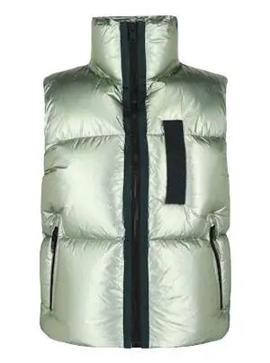 Givenchy Metallic-finish Puffer Vest - Forest Green