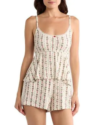 KILO BRAVA Printed Pajama Camisole - Heirloom Rose