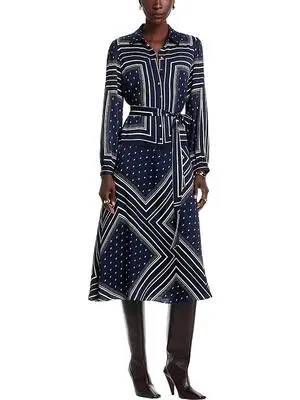 Elie Tahari Hollie Belted Dress - Diamond Rain
