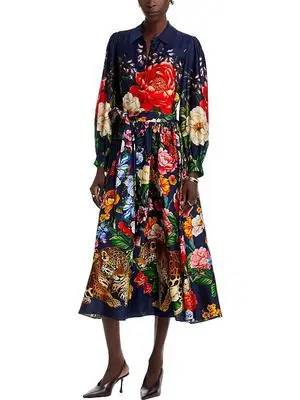 Elie Tahari The Melina Silk Blend Dress - Sahara Floral