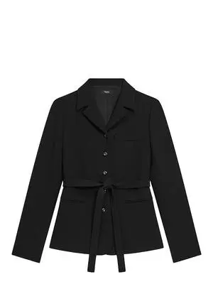Theory Tie Waist Jacket - Black