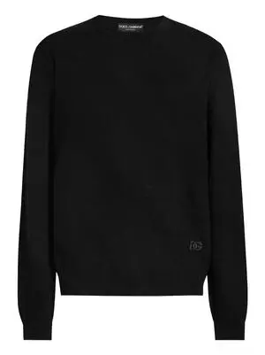 Dolce & Gabbana Logo-detail Wool Sweater - Black