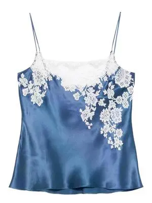 Carine Gilson Lace Detail Slip - Blue