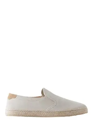 Brunello Cucinelli Suede Espadrilles - White