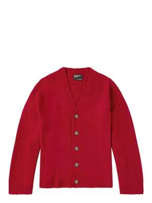 Enfants Riches Déprimés Asymmetric Cashmere Cardigan - Red