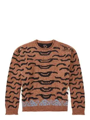 Kapital Nepal Tiger Intarsia Wool-blend Sweater - Orange
