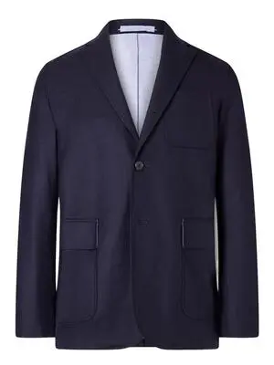BEAMS Wool-blend Flannel Blazer - Blue