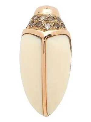 BIBI VAN DER VELDEN Mini Scarab Stud Earring - Rg