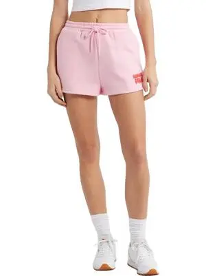 Princess Polly Cotton Blend Drawstring Sweat Shorts - Pink
