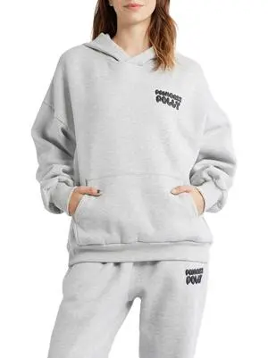 Princess Polly Puffy Logo Hoodie - Grey