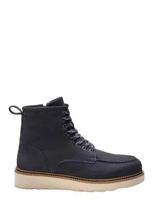 A. VEER Braddock Moc Toe Boots Navy Nubuck