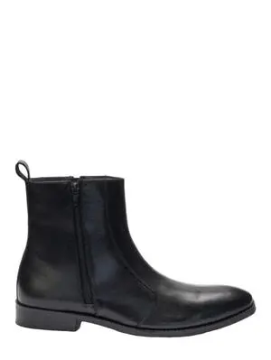 A. VEER Lexington Zip Boot - Black Leather