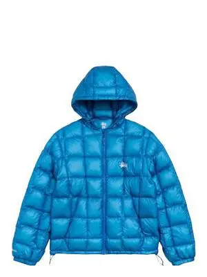 StÜssy Midweight Hooded Puffer Jacket - Blue