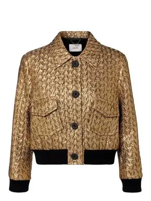 Dorothee Schumacher En Hour Cropped Blouson Jacket - Gold
