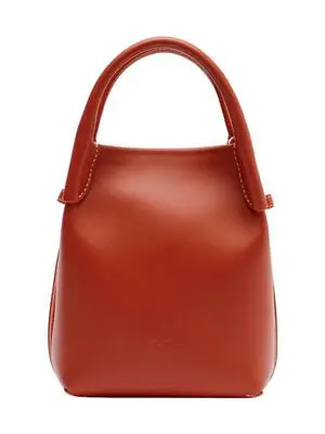 Loro Piana Bale Mini Leather Tote Bag Orange