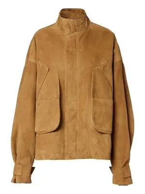 Attico Suede Bomber Jacket - Beige