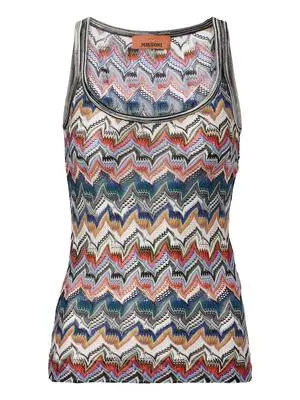 Missoni Zigzag Lamé Tank Top - Multicoloured