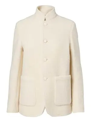 Loro Piana Spagna Alpaca, Wool, And Silk Jacket - White
