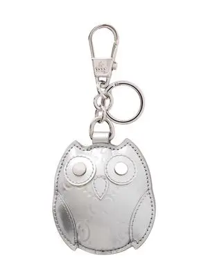 Gucci Debossed Leather Bag Charm - Silver