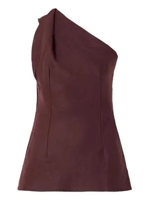 Faithfull The Brand Agua Linen Top - Brown