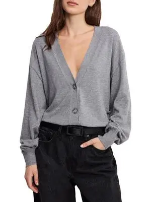 Good American Button-up Cardigan - Charcoal