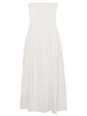 Mango Strapless Maxi Dress - Off White
