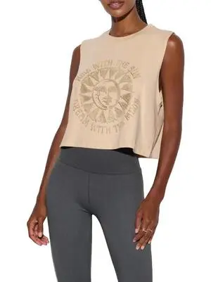 Spiritual Gangster Rise Spirit Graphic Crop Tank - Palo Santo