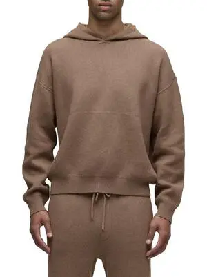 Hudson Jeans Cotton & Cashmere Double Knit Hoodie - Taupe