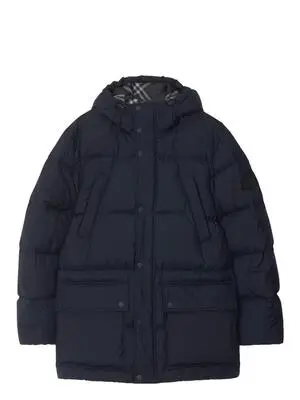 Burberry Hooded Puffer Jacket - Navy Blue