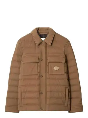 Burberry Cashmere Padded Overshirt - Camel