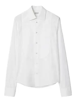 Burberry Slim Fit Cotton Tuxedo Shirt - White