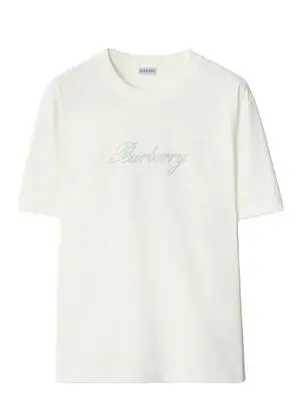 Burberry Rain Or Shine Cotton T-shirt - Chalk White