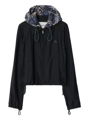 Burberry Cropped Newcott Hooded Jacket - Silhouette Blue