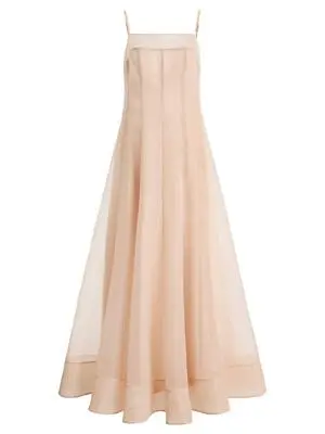 Staud Gustav Chiffon Maxi Dress - Pink