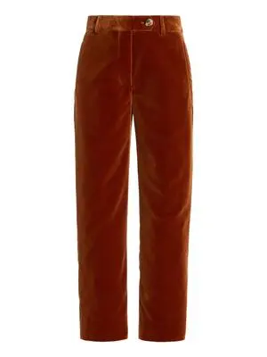 BLAZÉ MILANO Cotton-velvet Trousers - Brown